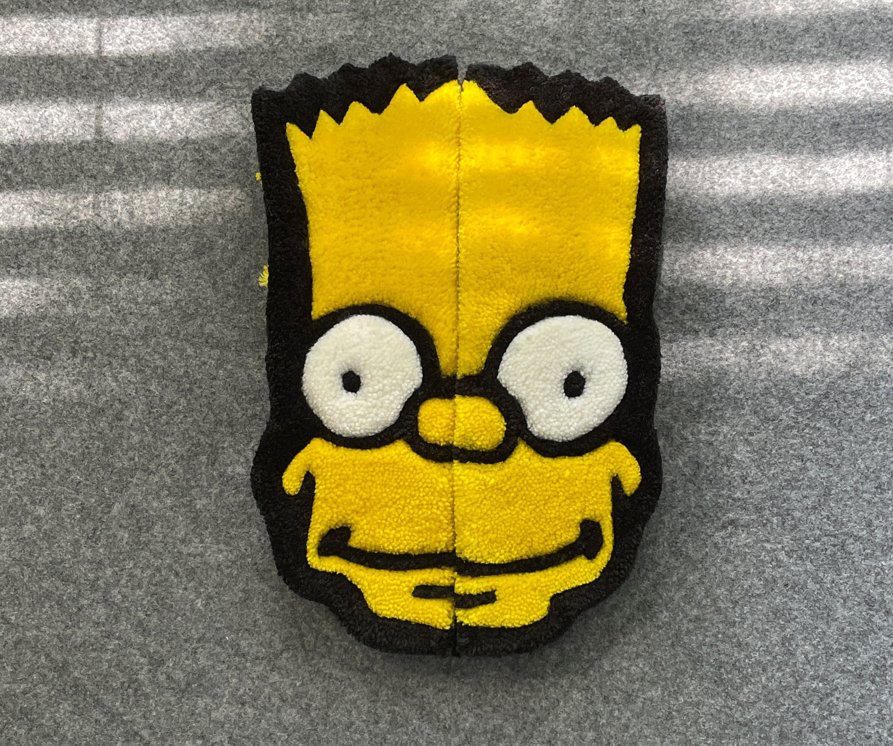 Bart Simpson Anatomy Wall Hanging Tufted Rug, Unique Pop Culture Decor ...