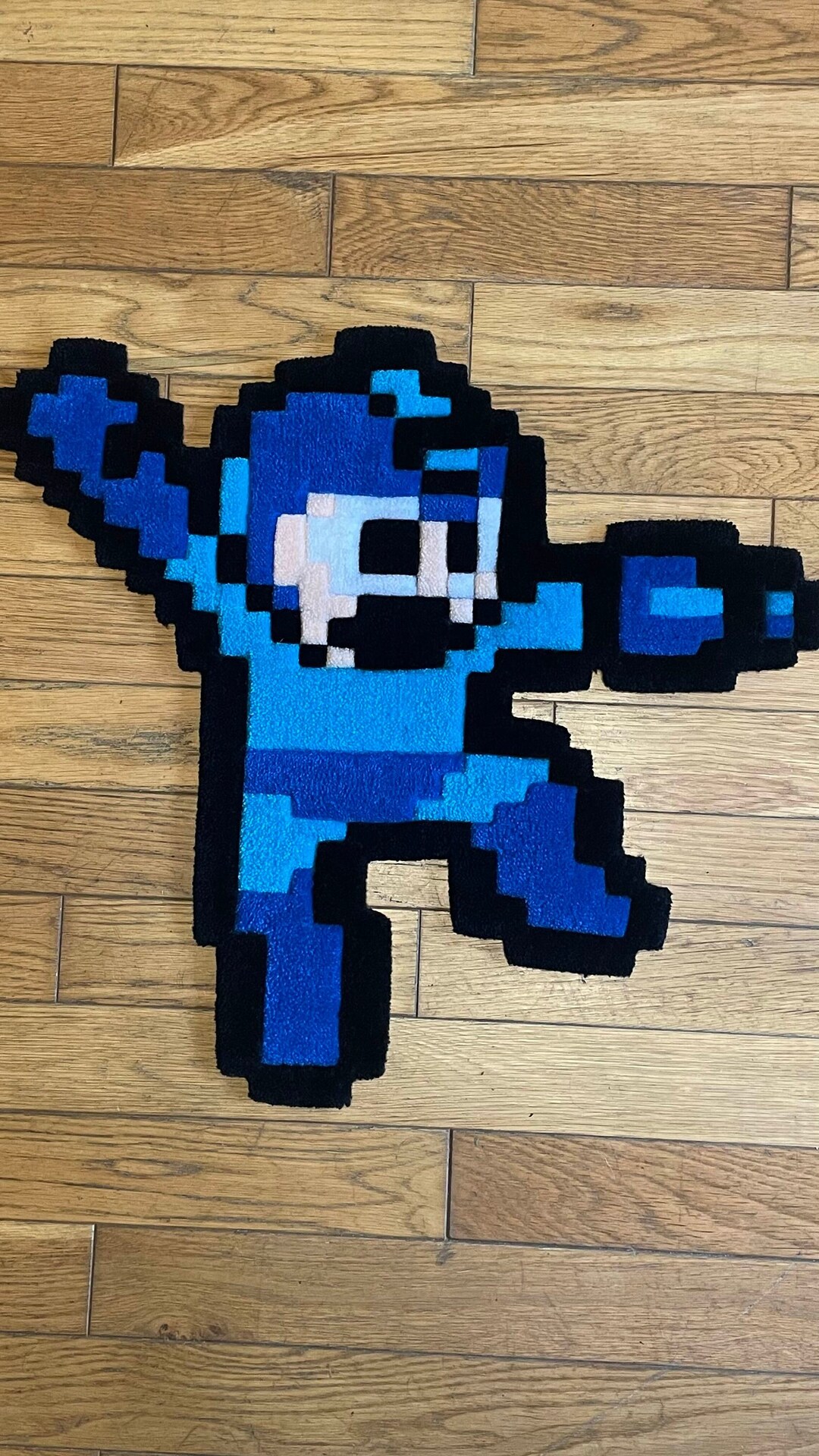Mega Man Pixel Art Tufted Rug - Etsy