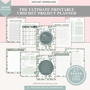 Ultimate Printable Crochet Project and Undated Daily Planner Logbook ...
