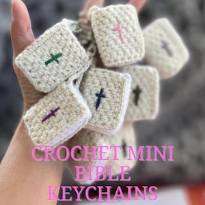 Crochet Mini Bible Keychain: Handmade Christian Keepsake Gift - Etsy
