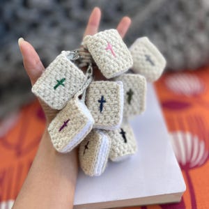 Crochet Mini Bible Keychain: Handmade Christian Keepsake Gift - Etsy