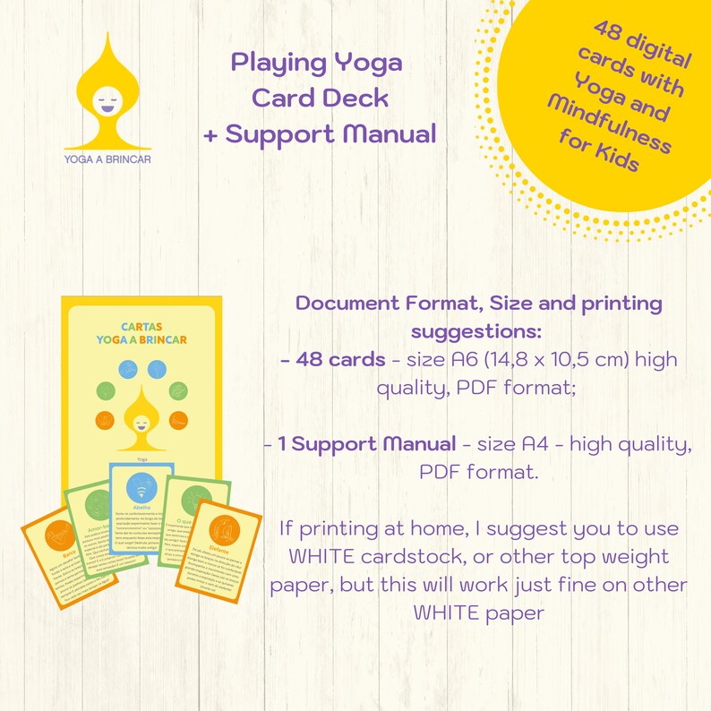 Playing Yoga Card Deck - Yoga and Mindfulness Cards for Children - Etsy