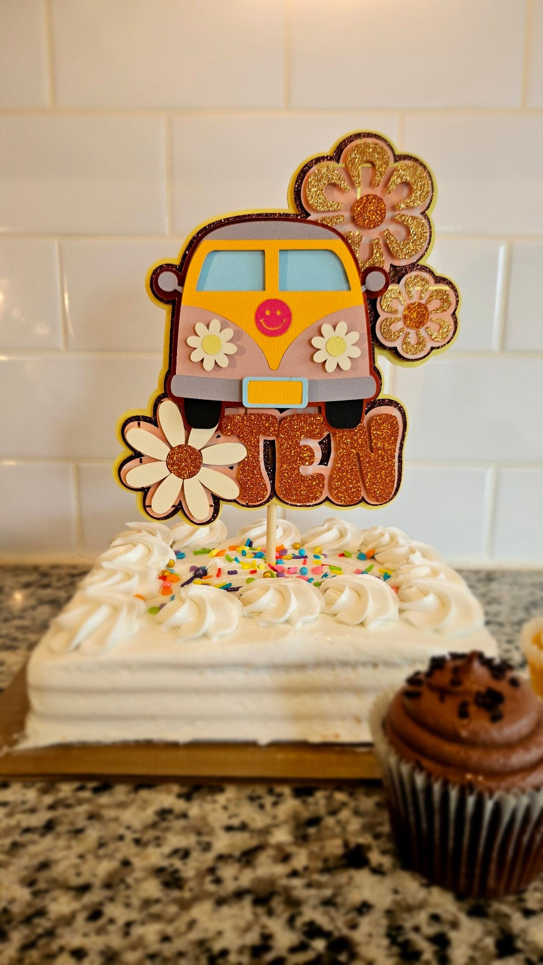 Groovy Cake Topper - Etsy