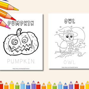 Halloween Coloring Pages for Kids, Tracing Worksheets Printable ...