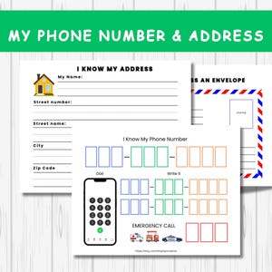 Address and Phone Number Practice Activity, I Know My Home Address ...