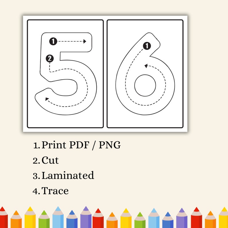 Preschool Number Flashcards, Number Play Dough Mats, Number 0-9 Tracing ...