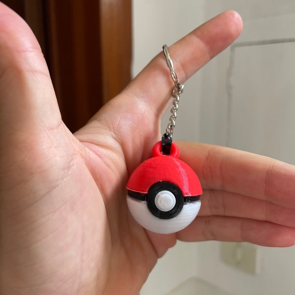 Pokeball Keychain - Etsy
