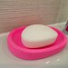 Jesmonite Oval Neon Soap Dish Handmade Soap Dish Neon Pink Green Yellow ...