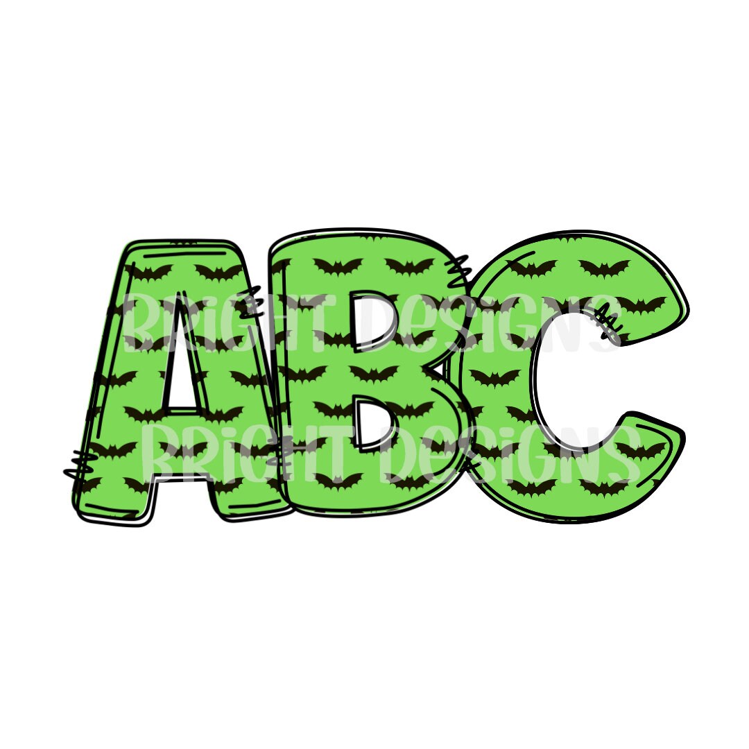 Halloween Alphabet Png Clipart Letters 300dpi Transparent Png. - Etsy