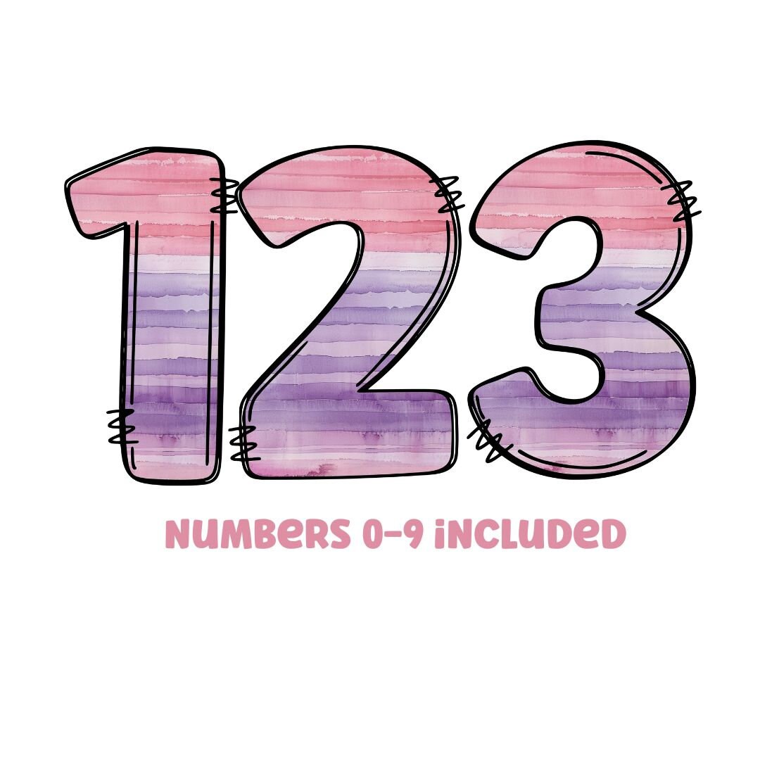 Pink and Purple Watercolor Alphabet Png Clipart Letters 300dpi ...