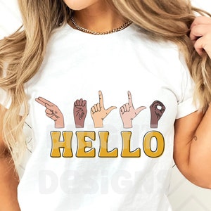 Hello Sign Language Clipart Graphic 300dpi Transparent Png, Pdf and Jpg ...