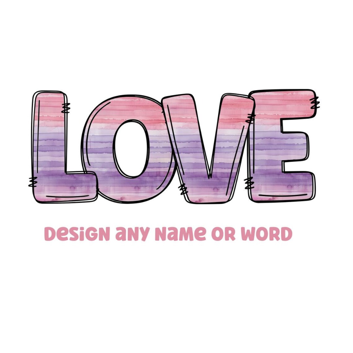 Pink and Purple Watercolor Alphabet Png Clipart Letters 300dpi ...