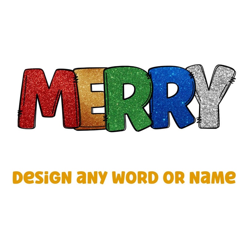 Christmas Glitter Clipart Letters 300dpi Transparent Png. 6 Styles ...