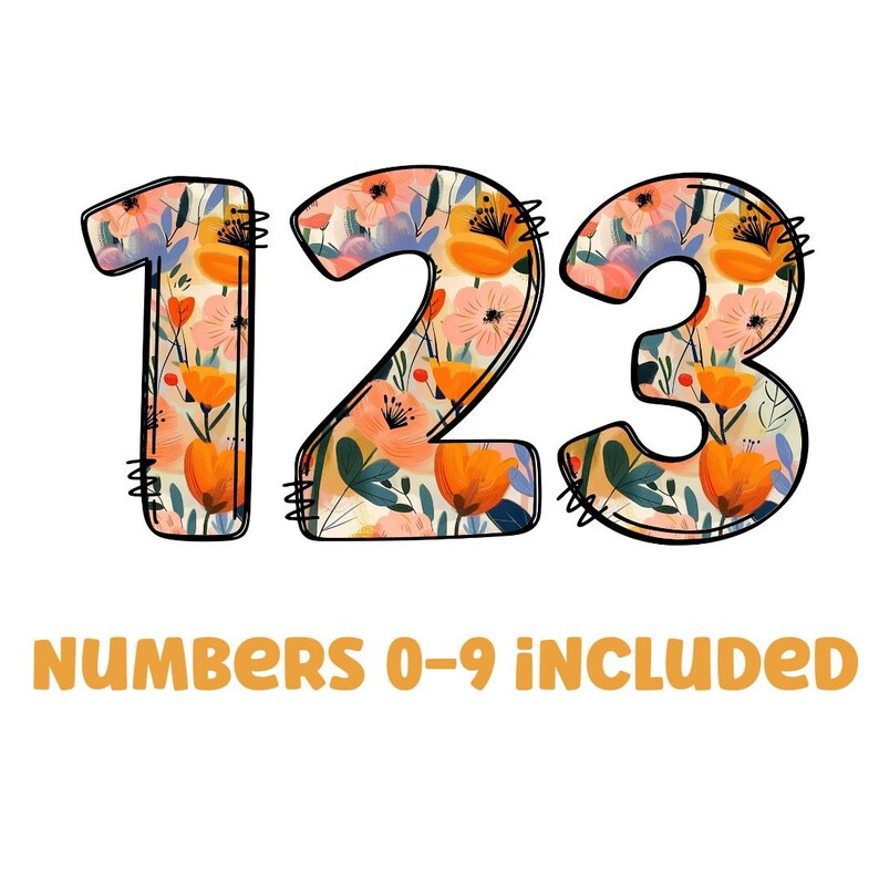 Floral Alphabet Letters Clipart Letters 300dpi Transparent Png. 1 Set ...