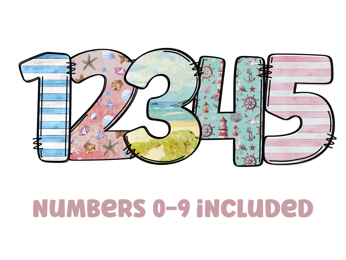 Beach Clipart Letters 300dpi Transparent Png. 5 Styles of - Etsy