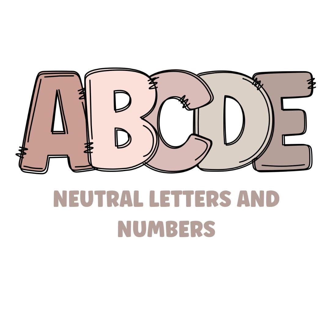 Neutral Alphabet Clipart Letters 300dpi Transparent Png. 5 Styles of ...