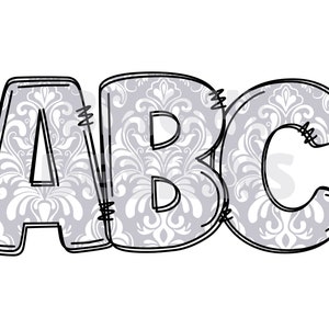 Chic Clipart Letters 300dpi Transparent Png. 5 Styles of Alphabet ...
