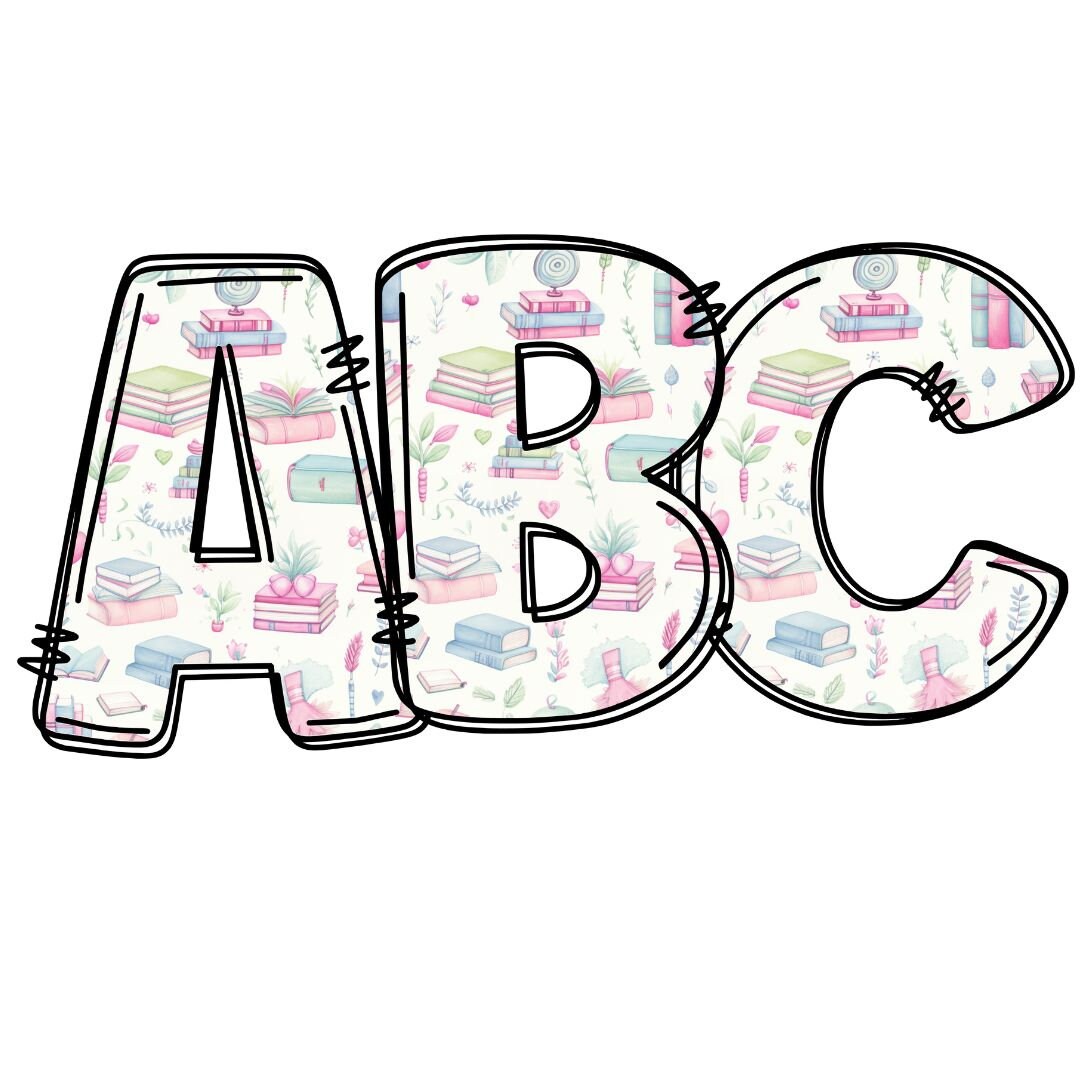 Books Clipart Alphabet Letters 300dpi Transparent Png. 5 Styles of ...