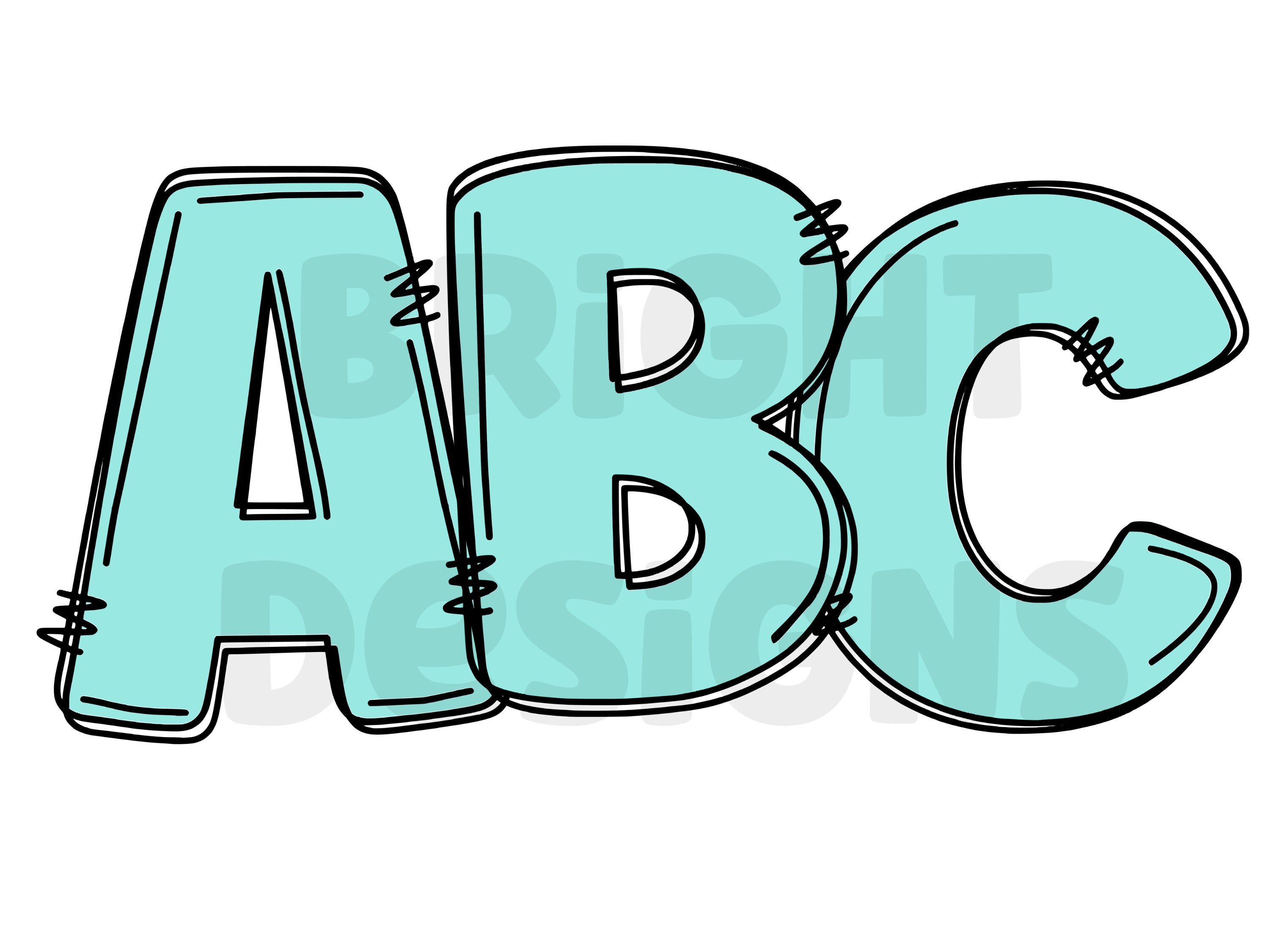 Navy Pop Alphabet Png Clipart Letters 300dpi Transparent Png. - Etsy