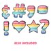 Rainbow Watercolor Alphabet Png Clipart Letters 300dpi Transparent Png ...