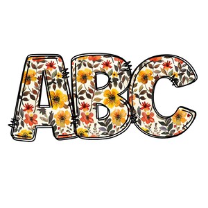 Fall Alphabet PNG Clipart: Autumn Letters, Numbers (digital Download ...