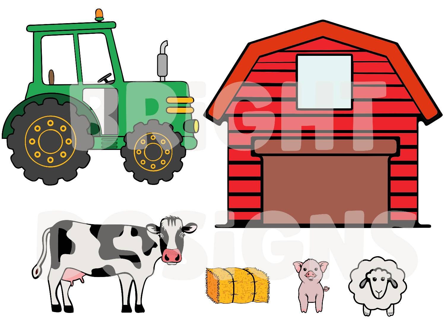 Farm Clipart Letters 300dpi Transparent Png. 5 Styles of - Etsy