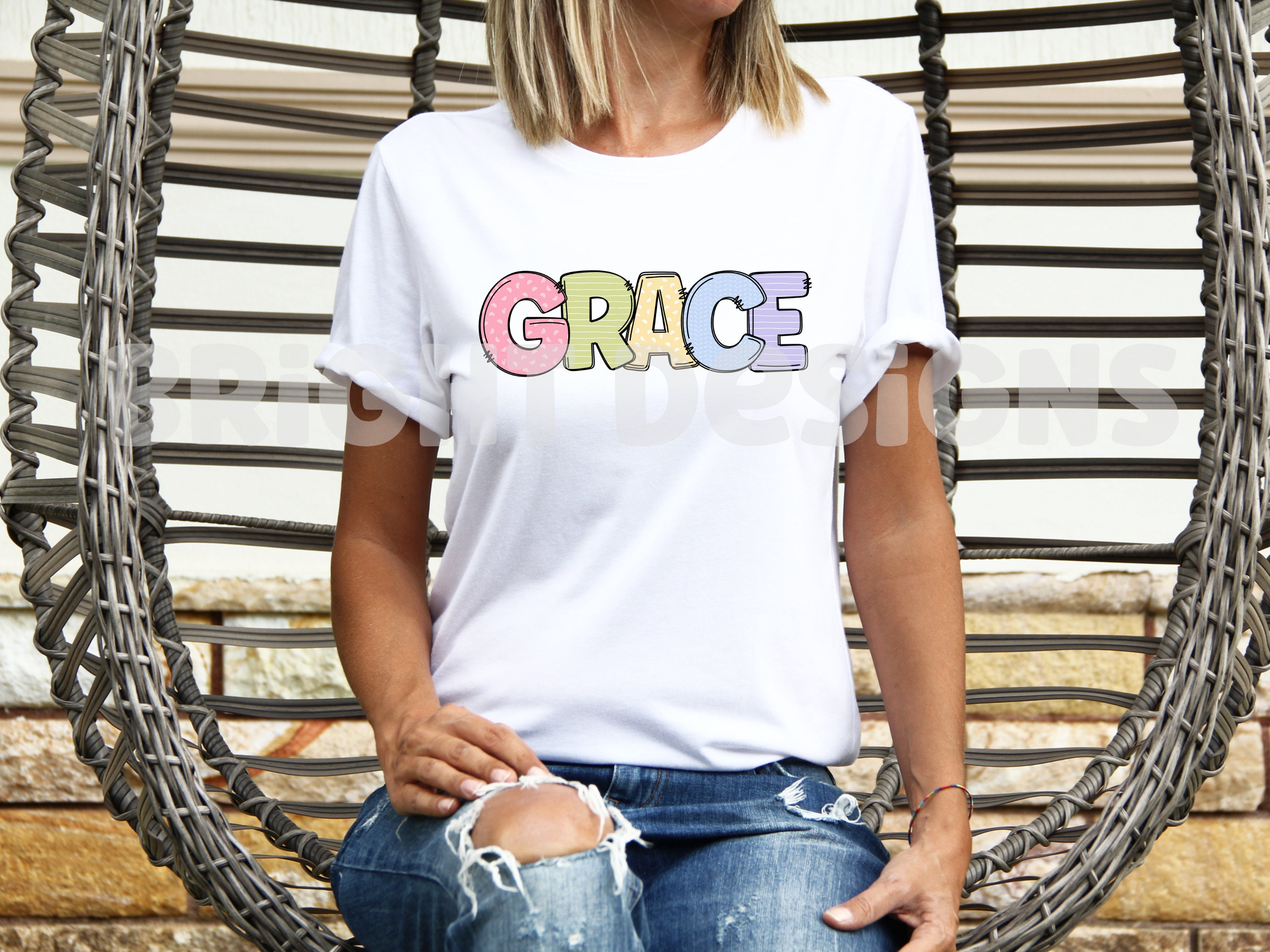 Pastel Clipart Letters 300dpi Transparent Png. 5 Styles of - Etsy