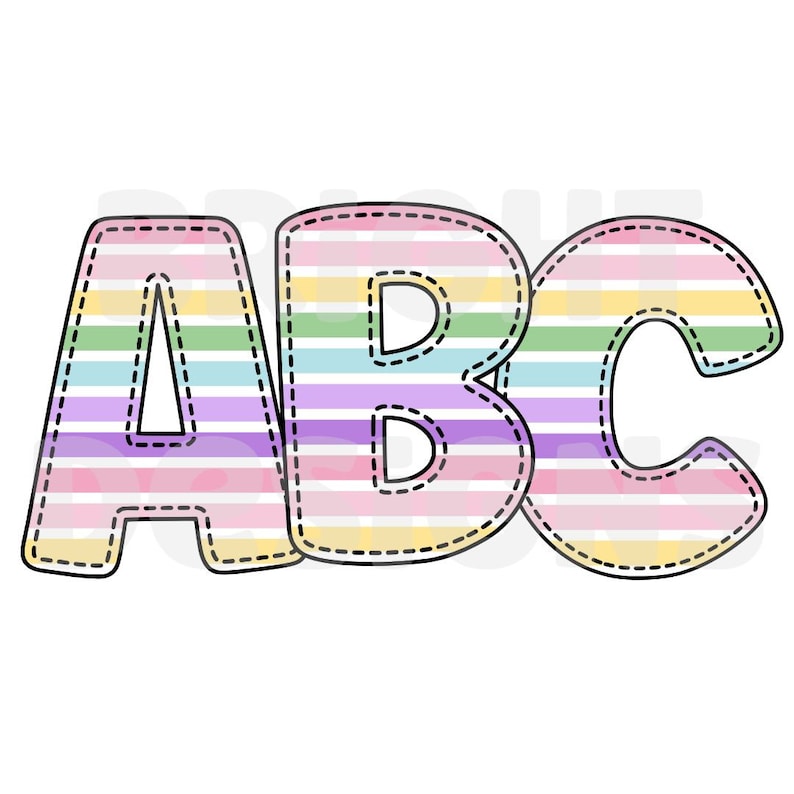 Unicorn Alphabet Clipart Letters 300dpi Transparent Png. 5 Styles of ...