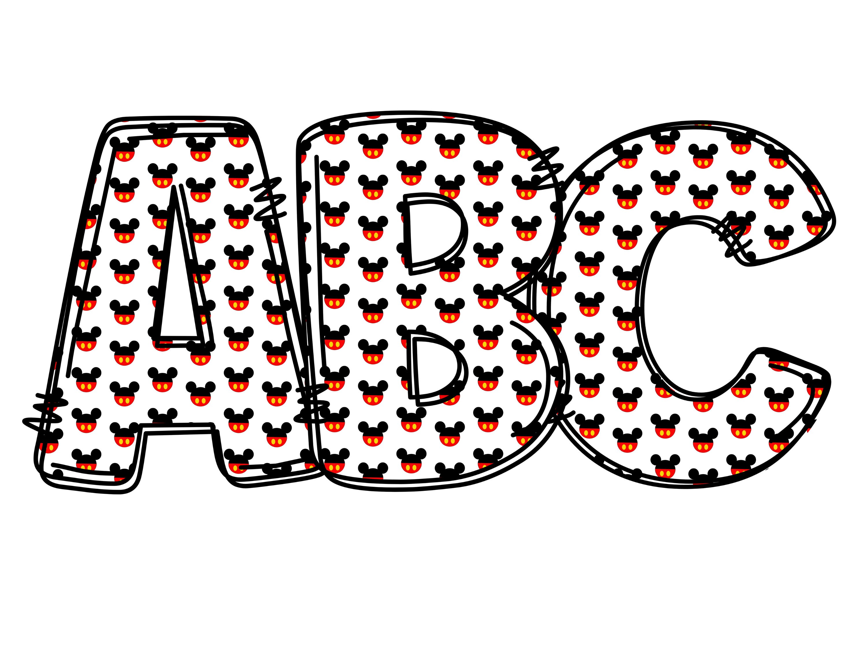 Mouse Clipart Letters 300dpi Transparent Png. 5 Styles of - Etsy