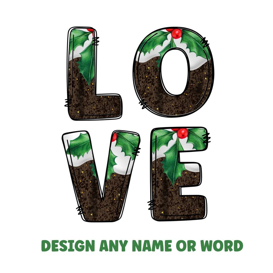 Christmas Pudding Clipart Letters 300dpi Transparent Png. 1 Set of ...