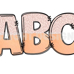 Boho Clipart Letters 300dpi Transparent Png. 5 Styles of Alphabet ...