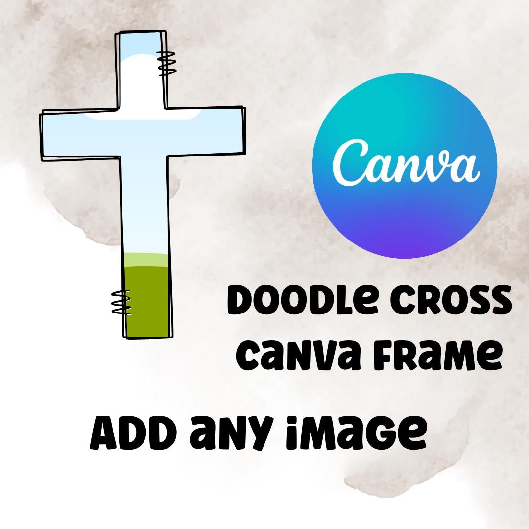 Cross Frame for Canva.canva Frame.easter Frame. Christian . Add Any ...