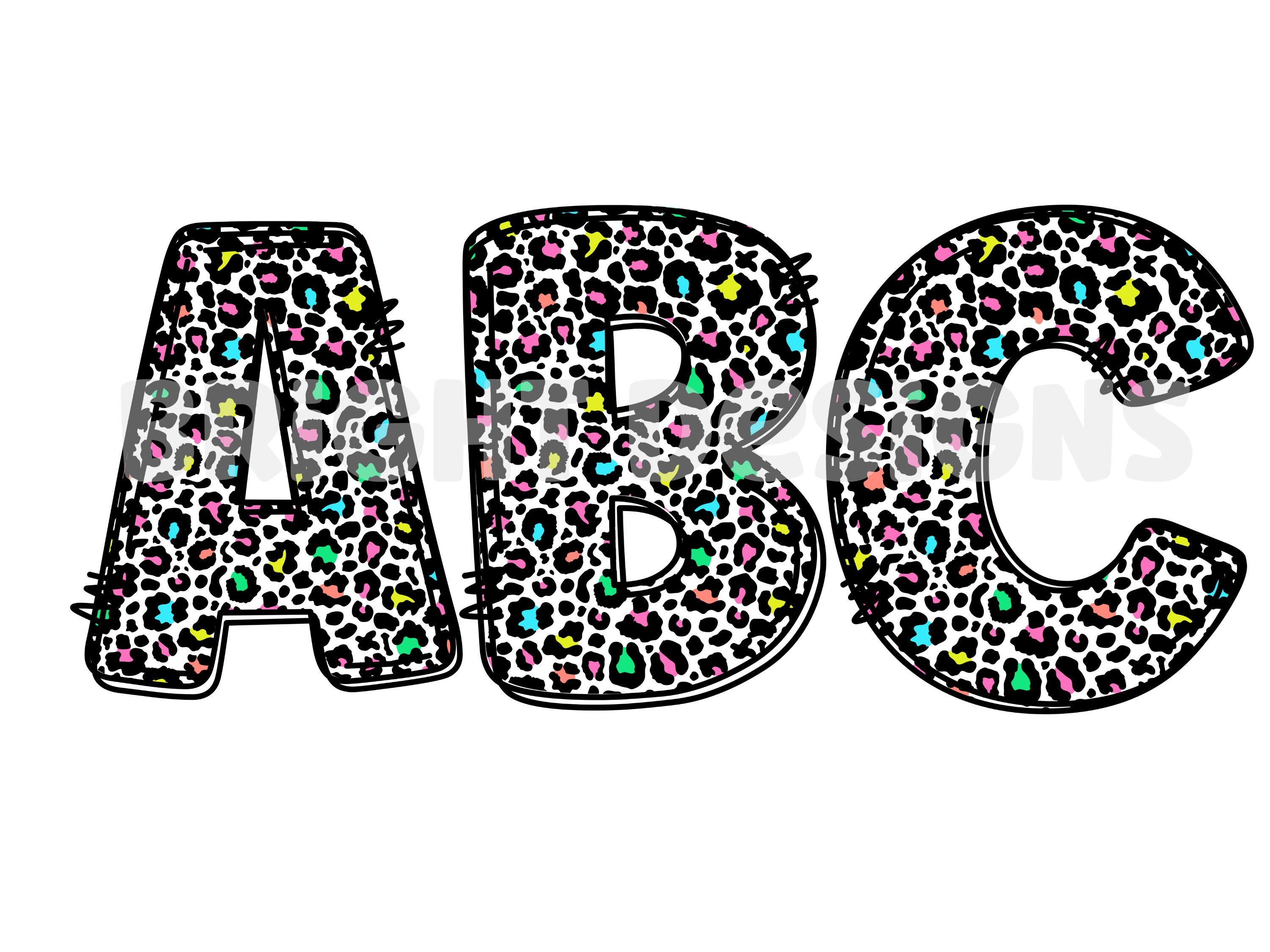 Bright Party Clipart Letters 300dpi Transparent Png. 5 Styles - Etsy