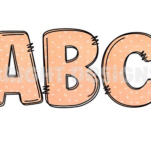 Boho Clipart Letters 300dpi Transparent Png. 5 Styles of Alphabet ...