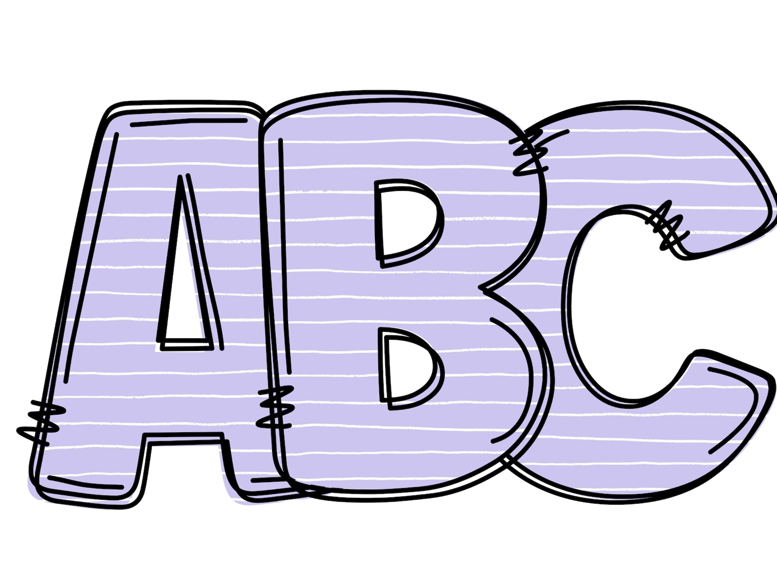 Pastel Clipart Letters 300dpi Transparent Png. 5 Styles of - Etsy