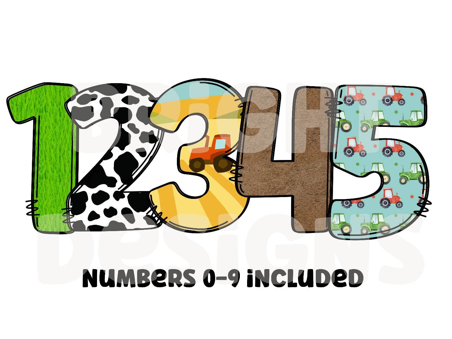 Farm Clipart Letters 300dpi Transparent Png. 5 Styles of - Etsy