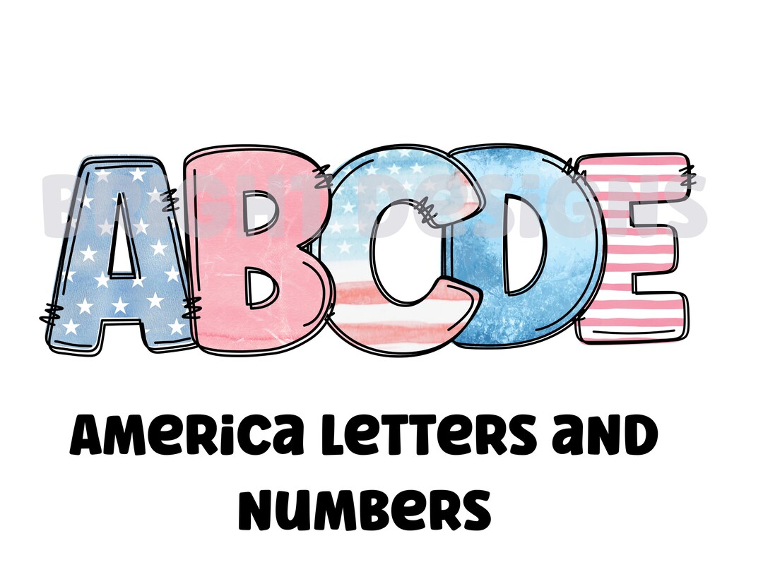 America Clipart Letters 300dpi Transparent Png. 5 Styles of Alphabet ...