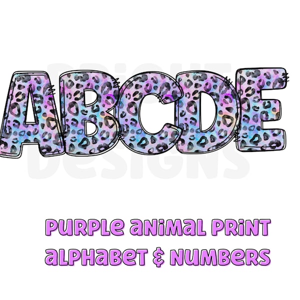 Pink and Purple Watercolor Alphabet Png Clipart Letters 300dpi ...