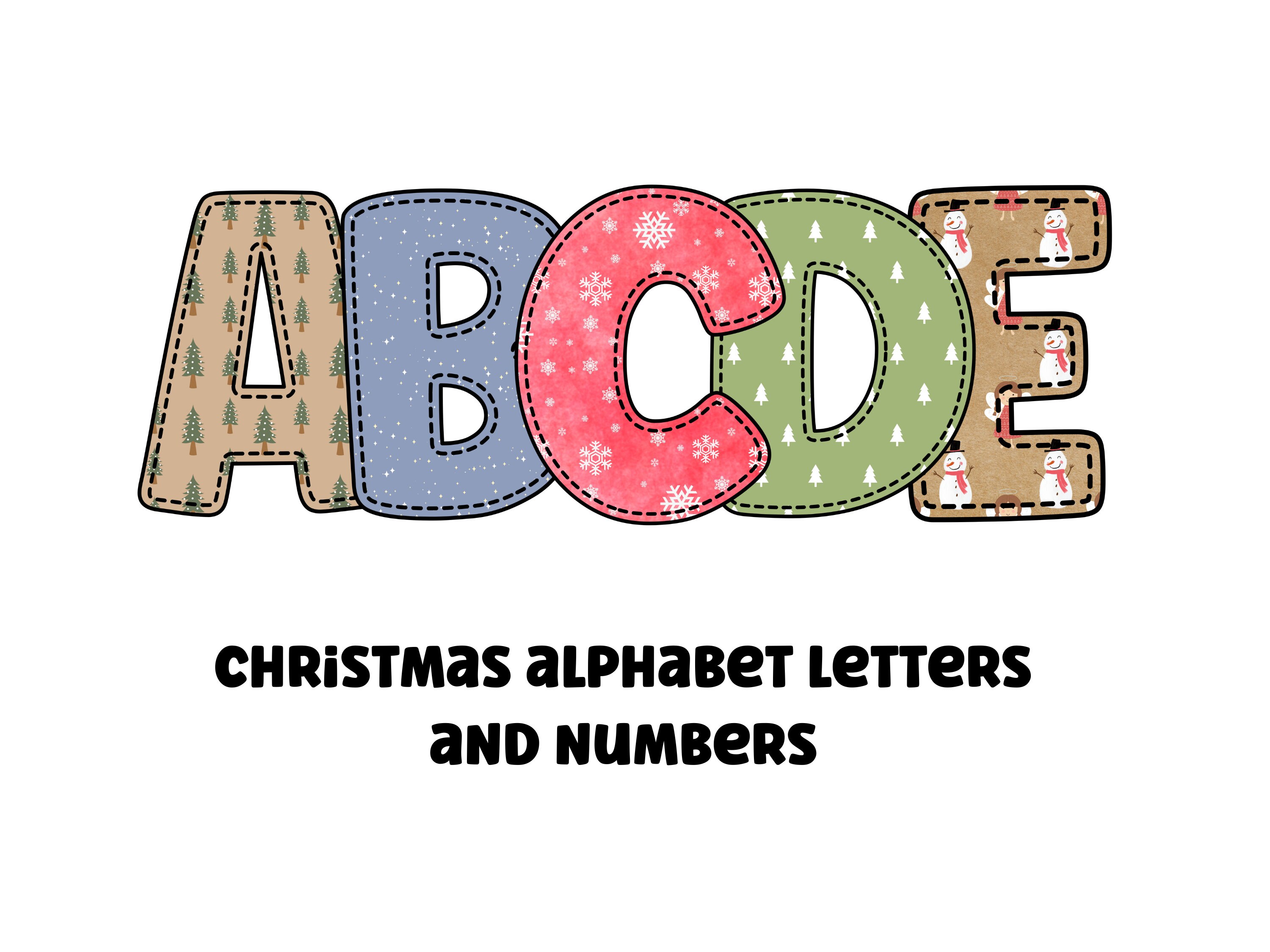 Christmas Clipart Letters 300dpi Transparent Png. 5 Styles. Christmas ...