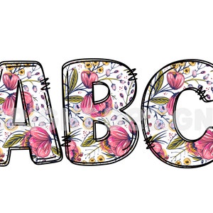 Shabby Chic Clipart Letters 300dpi Transparent Png. 5 Styles - Etsy