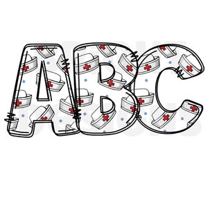 Nurse Alphabet Clipart Letters 300dpi Transparent Png. 5 Styles of ...