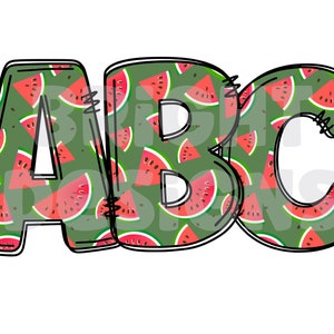 Tropical Clipart Letters 300dpi Transparent Png. 5 Styles of Alphabet ...