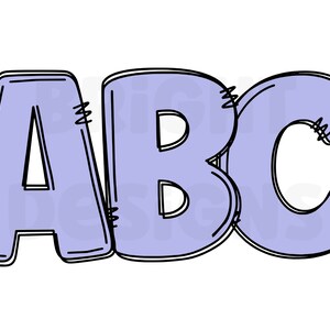 Sugar Pop Pastel Clipart Letters 300dpi Transparent Png. 5 Styles of ...