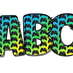 Gaming Clipart Letters 300dpi Transparent Png. 5 Styles of Alphabet ...