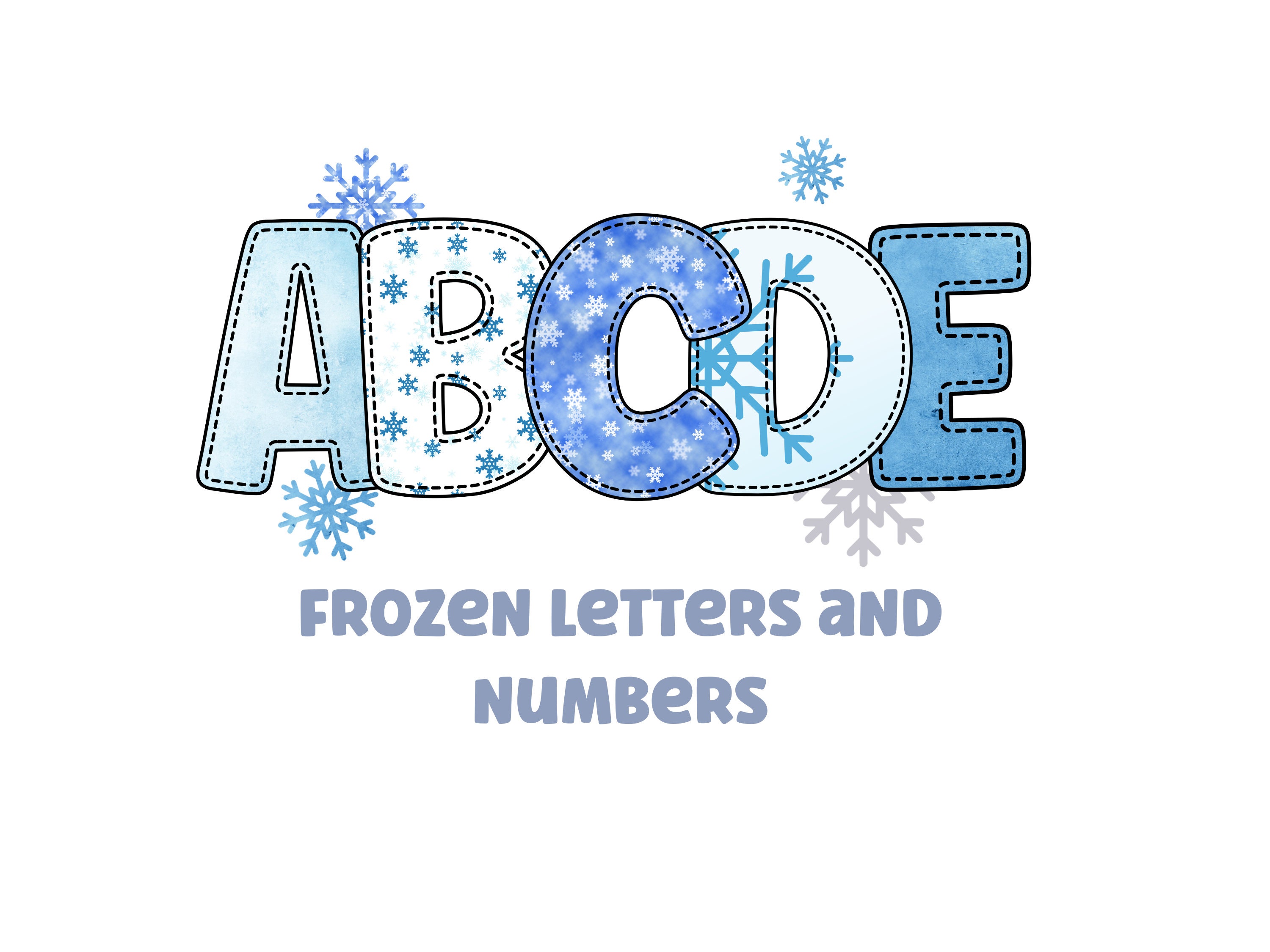 Frozen Clipart Letters 300dpi Transparent Png. 5 Styles of Alphabet ...