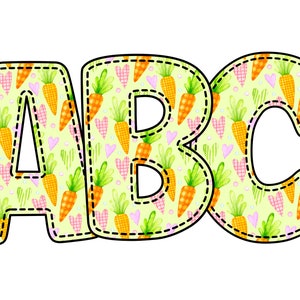 Easter Clipart Letters 300dpi Transparent Png. 5 Styles of Alphabet ...