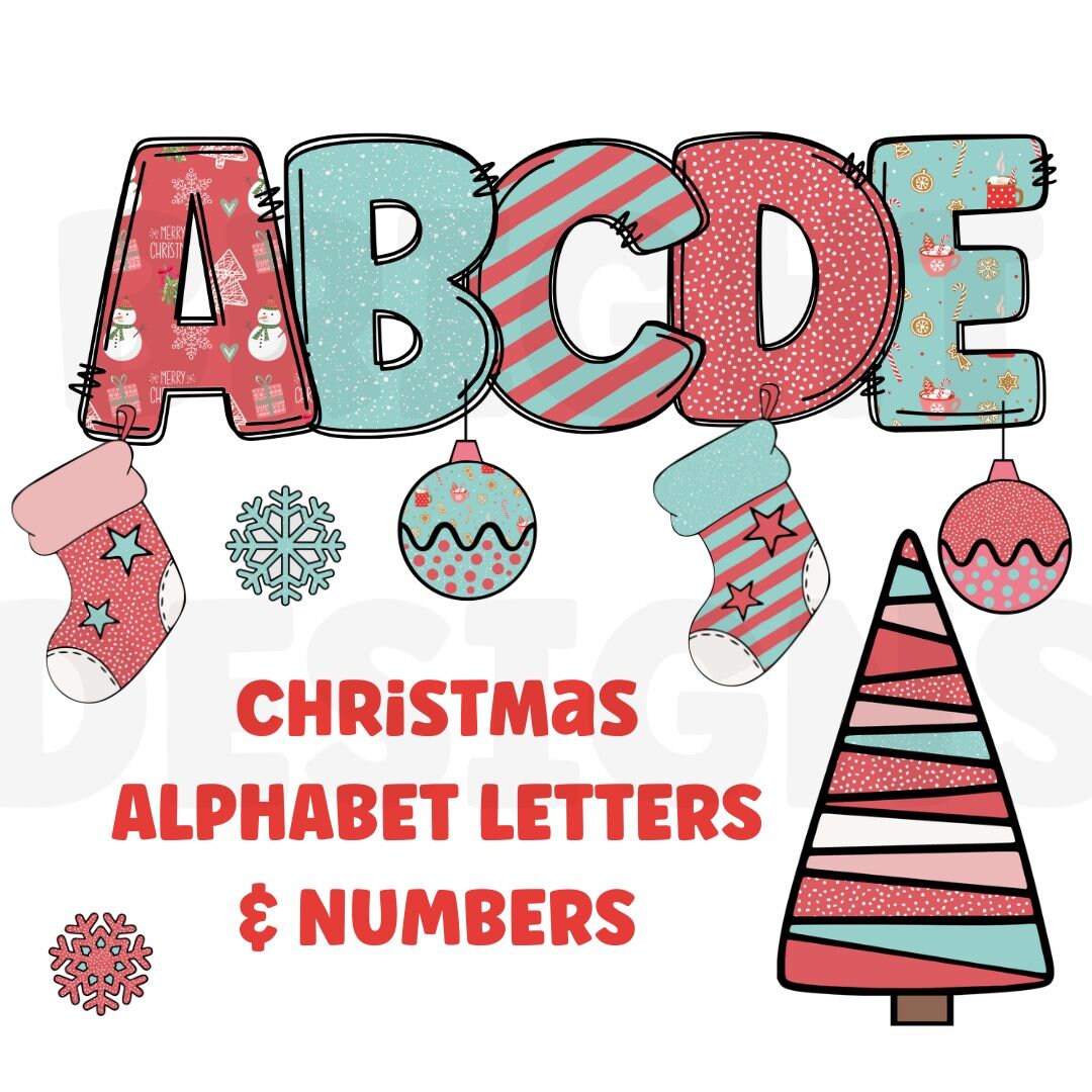 Christmas Alphabet Png Clipart Letters 300dpi Transparent Png. 4 Styles ...