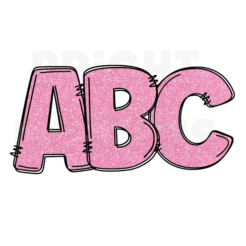 Pastel Glitter Alphabet Png Clipart Letters 300dpi Transparent Png. 5 ...