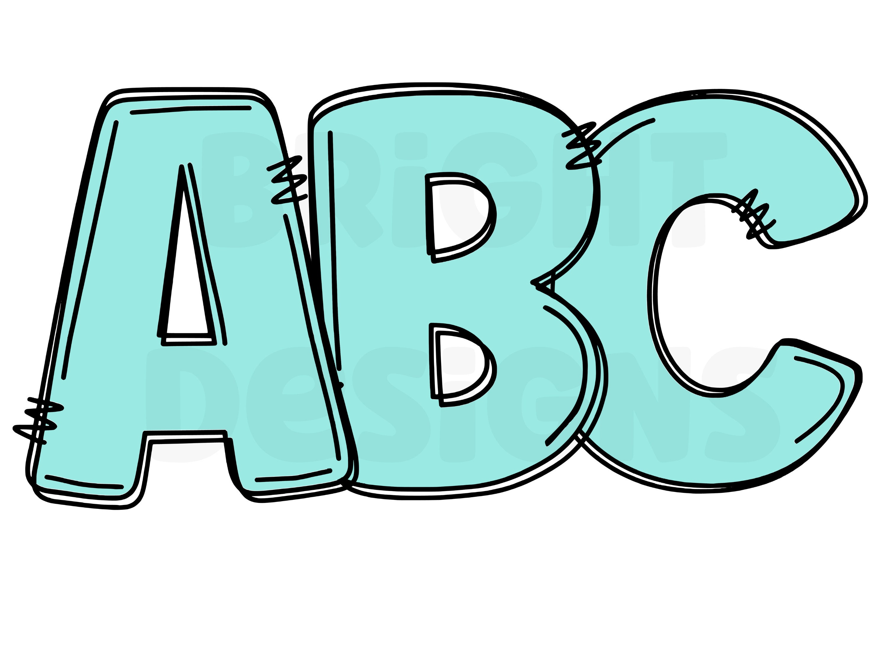 Sugar Pop Pastel Clipart Letters 300dpi Transparent Png. 5 Styles of ...