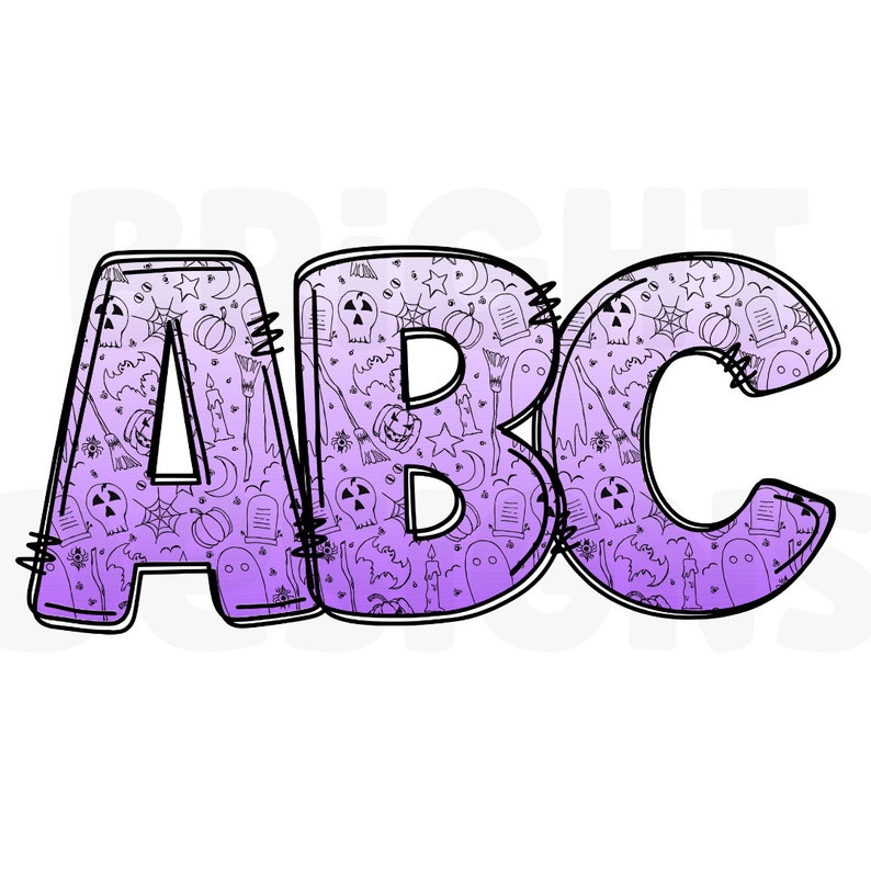 Halloween Alphabet Png Clipart Letters 300dpi Transparent Png. 5 Styles ...